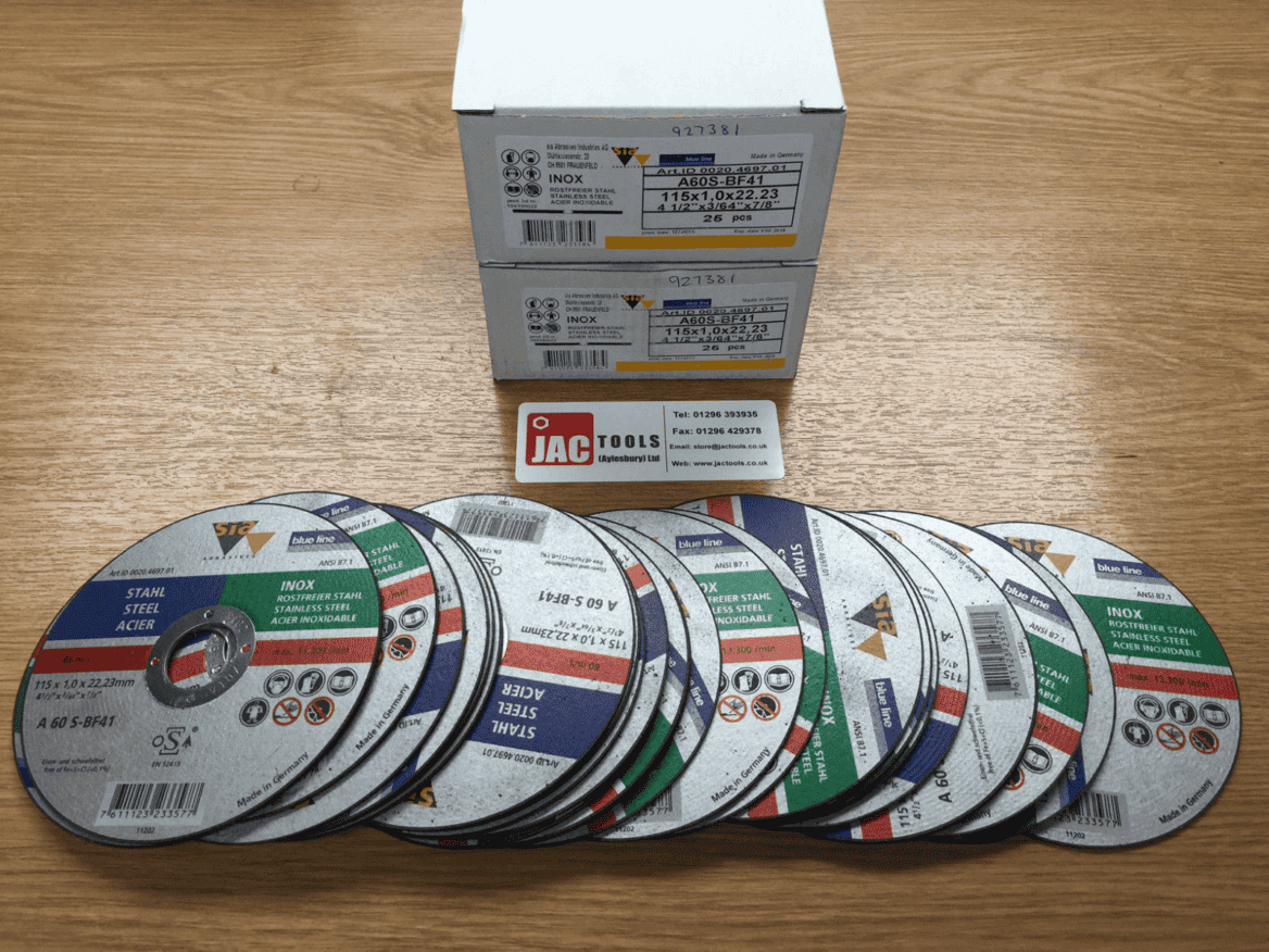 SIA 4-1/2" - 115MM SLITTING / CUTTING DISCS 1MM FOR FAST CUTTING OF ...